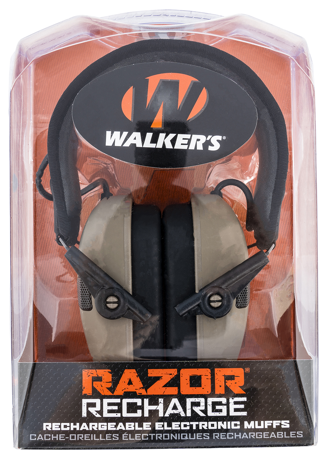 Walker's GWPRSEMRCFDE Razor Rechargeable Electronic Muff 21 dB Over the ...