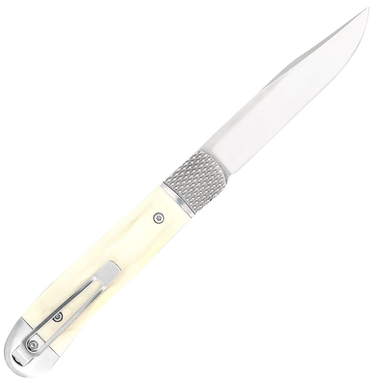 CobraTec Knives CTTHRWT Trapper Hidden Release White - BackForty Outdoors